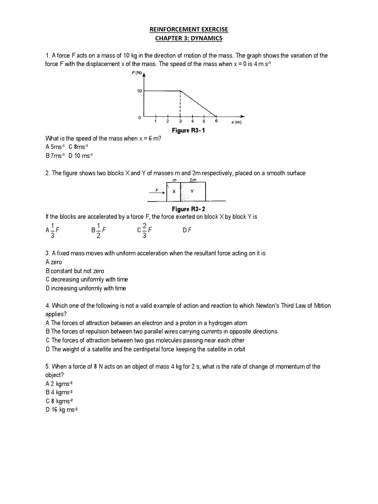 Dynamics Practice Problems and Solutions | PDF | Force | Friction