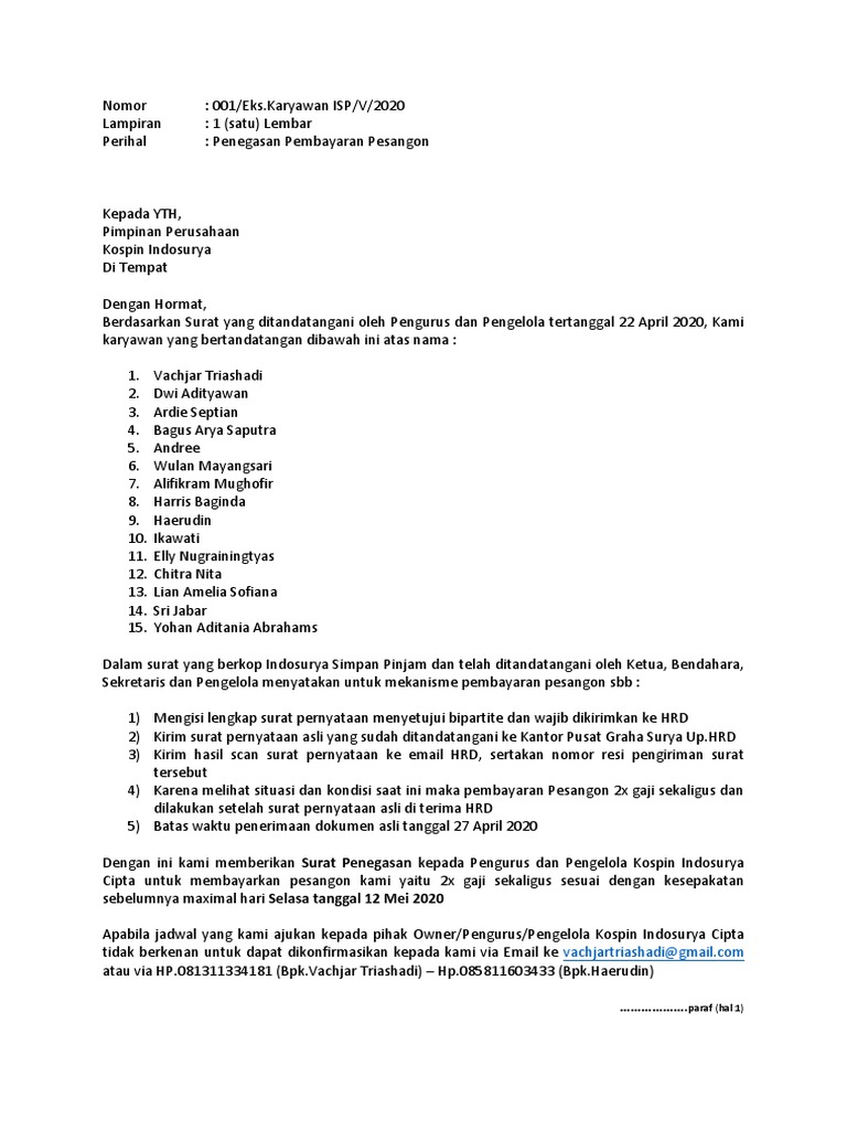 Surat Penegasan | PDF