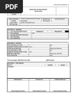 Pressure Test Report - Sample | PDF