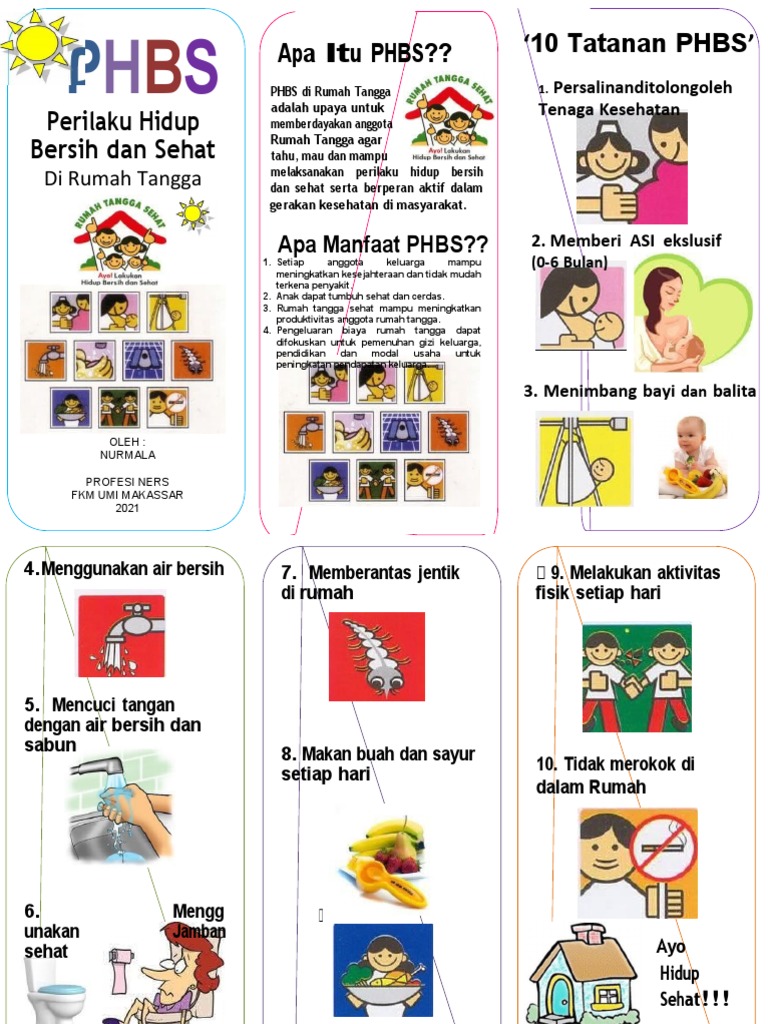 Leaflet Phbs Rumah Tangga | PDF