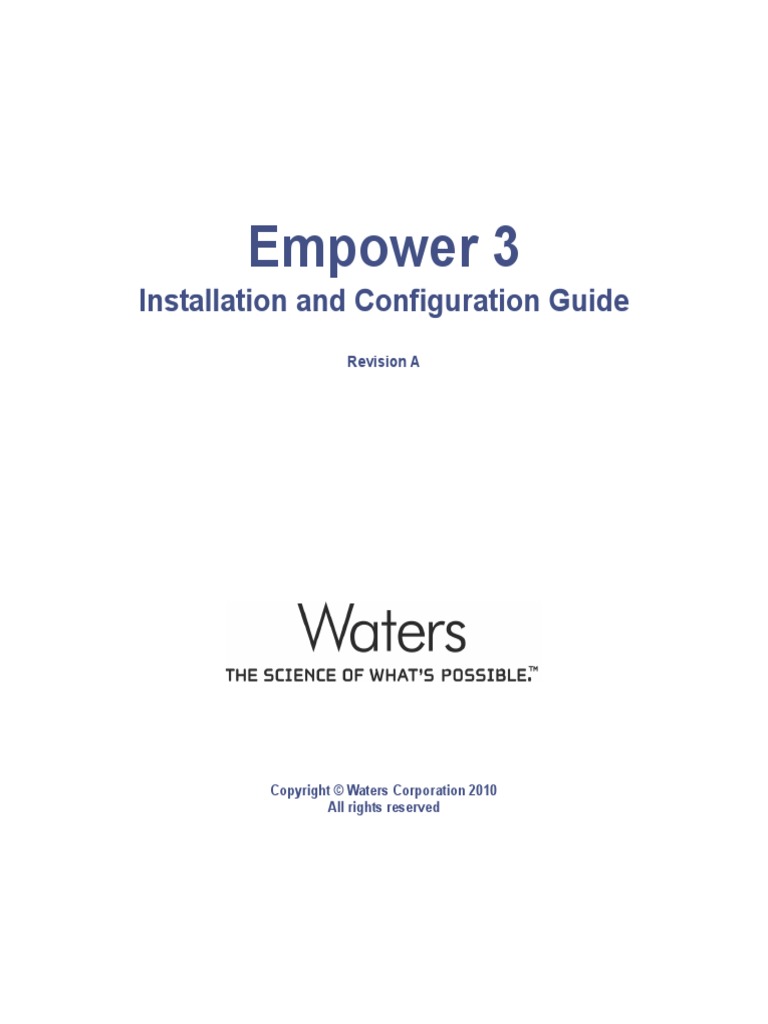 Empower 3: Installation and Configuration Guide | PDF | Operating ...