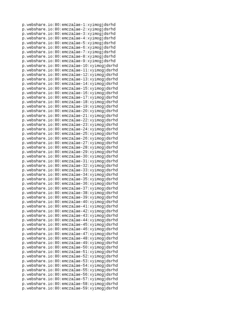 Webshare 100 Proxies | PDF