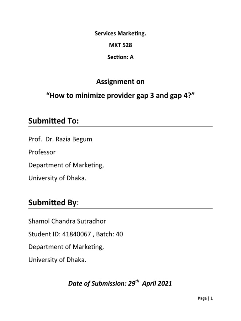 How To Minimize Provider Gap 3 and Gap 4 - , Name - Shamol Chandra ...