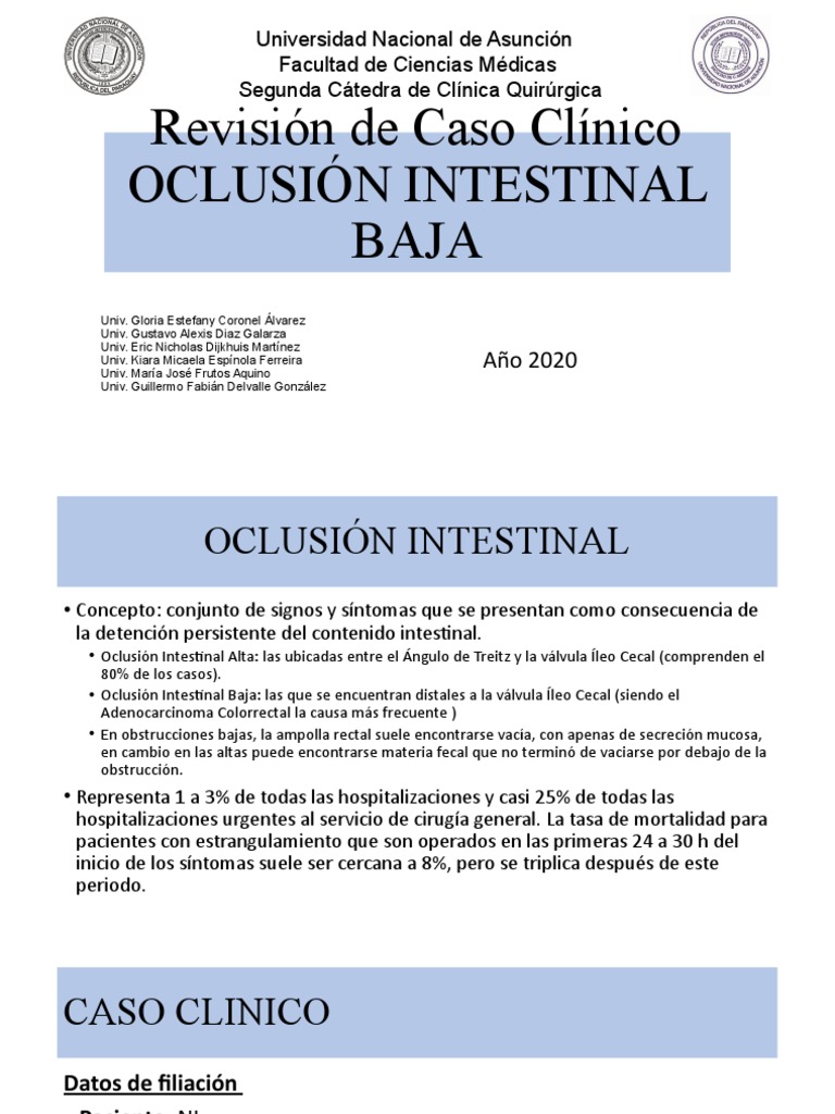Caso Clinico de Oclusion Intestinal-1-1 Modificado | PDF | Cáncer ...