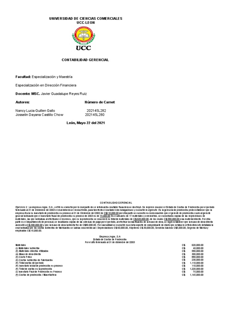 Tarea Grupal Nancy Guillen. Nomina. | PDF | Contabilidad | Negocios ...