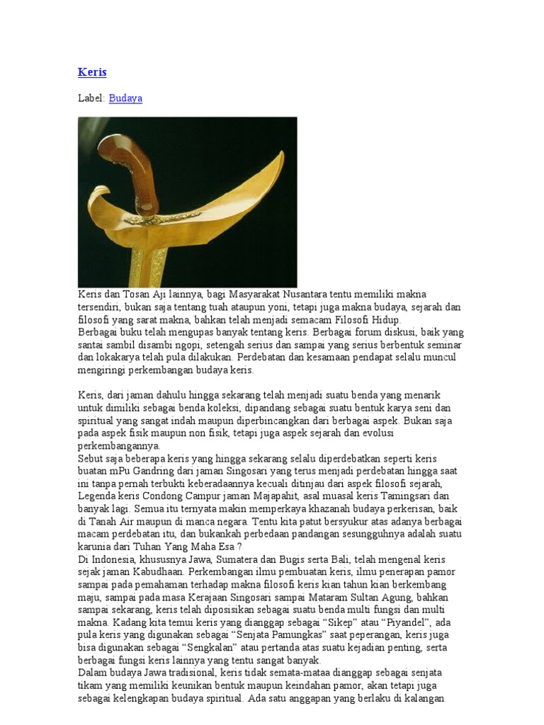 Keris | PDF