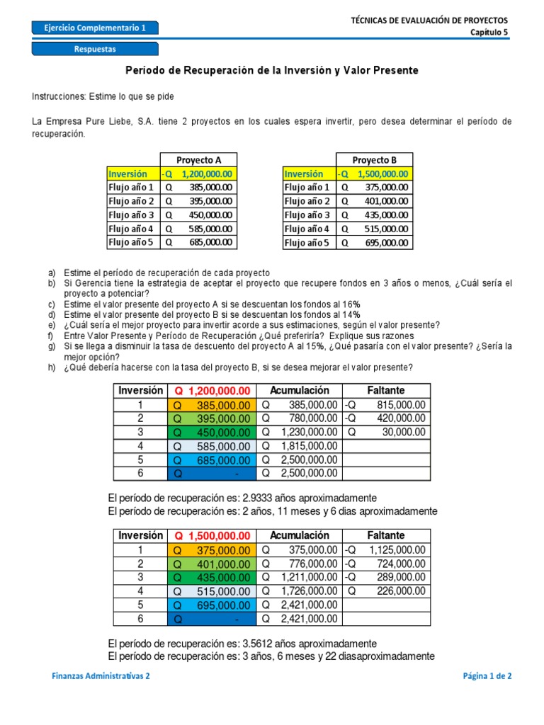 Fa2 - Ejercicio 1 Captulo 5 - Respuestas | PDF | Economias