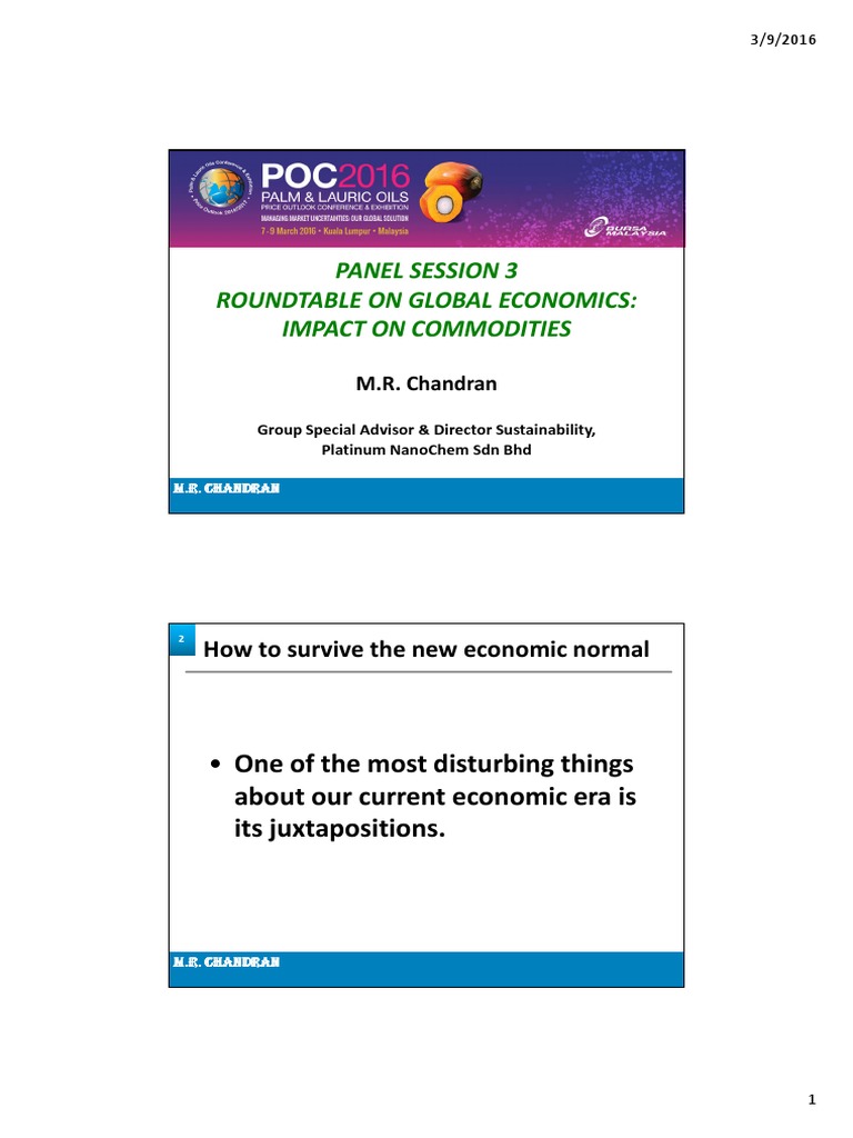 Panel 3 - 0 MR Chandran | PDF | Great Recession | Economies
