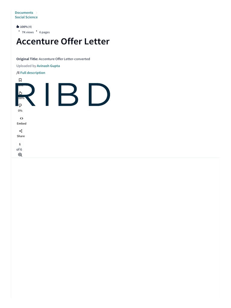 Original Title: Accenture Offer Letter | PDF