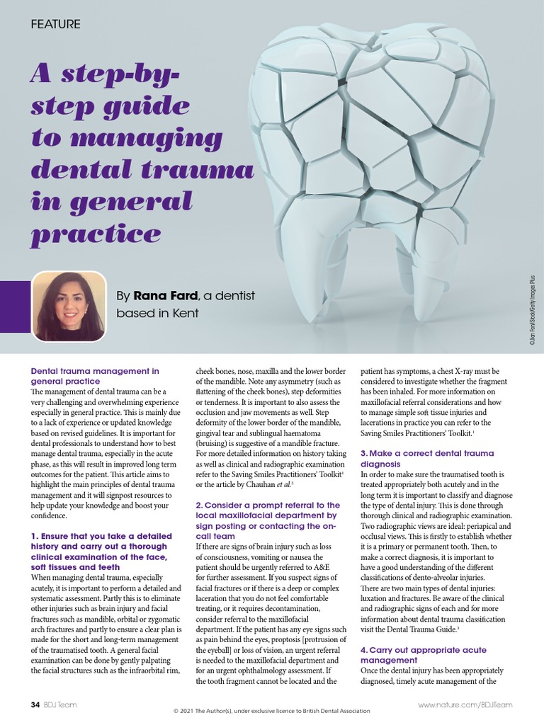 A Step-By-Step Guide To Managing Dental Trauma in General Practice ...