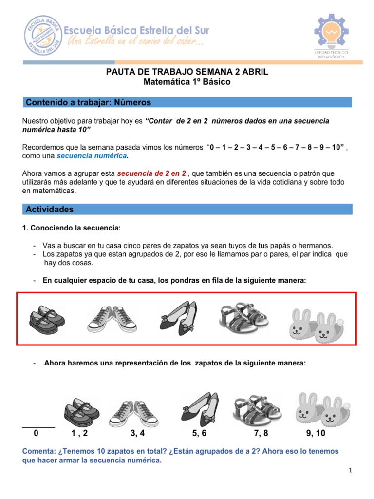 Mat - Contar Números de 2 en 2 | PDF