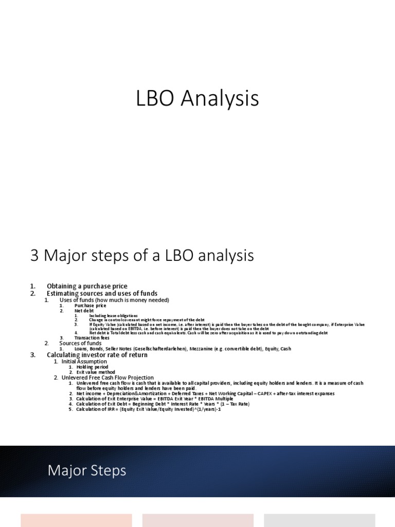LBO Analysis | PDF | Finance & Money Management