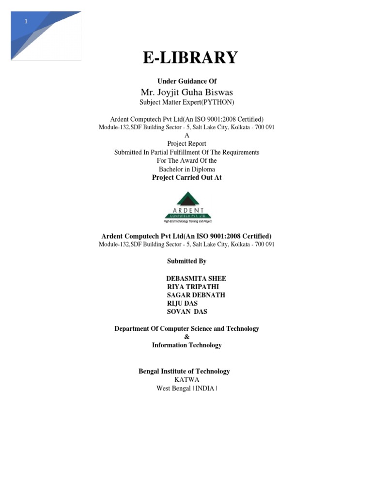 E Library Project | Download Free PDF | Conceptual Model | Relational ...