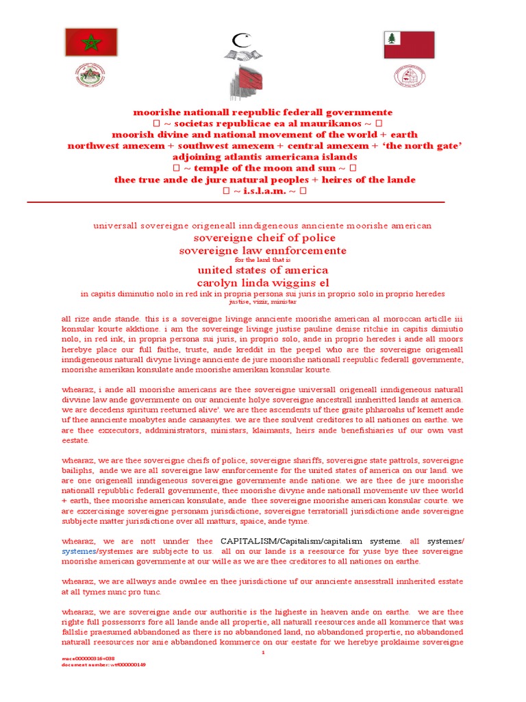 Macn000000316+038 Carolyn Linda Wiggins El Sovereigne Cheif Fore Police ...