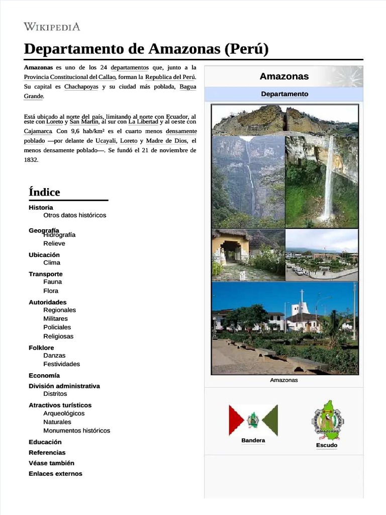 Departamento de Amazonas Peru DD | PDF