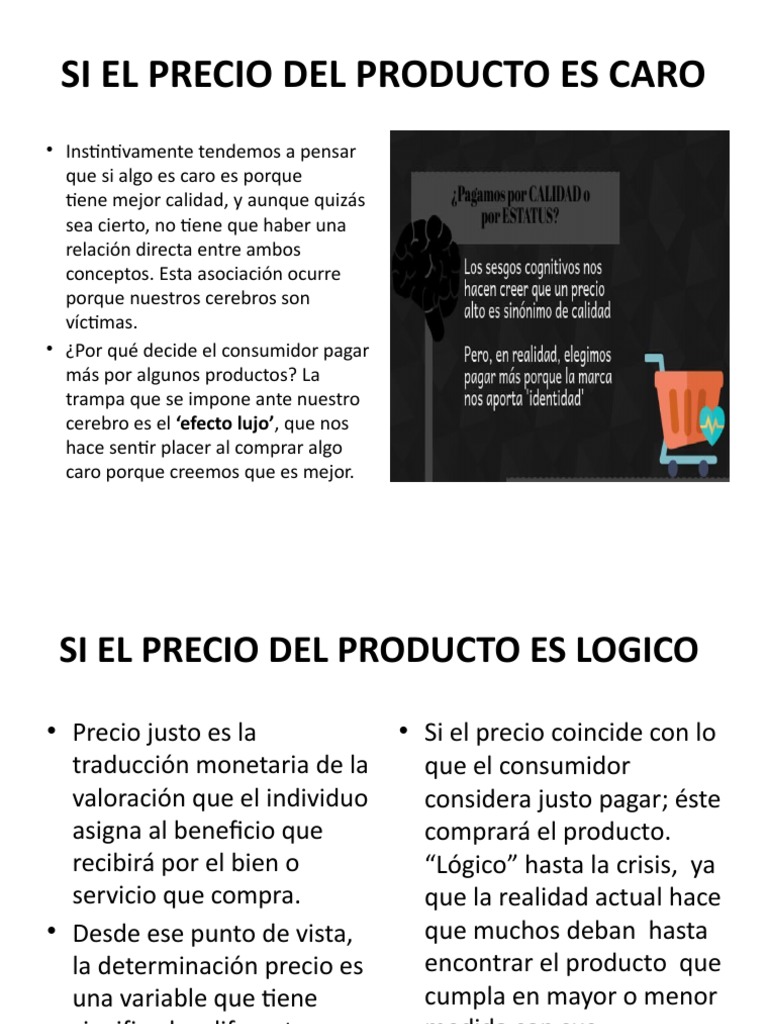 Si El Precio Del Producto Es Caro | PDF