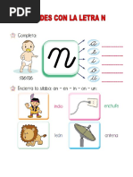 Actividades con letras M, P, S y L | PDF