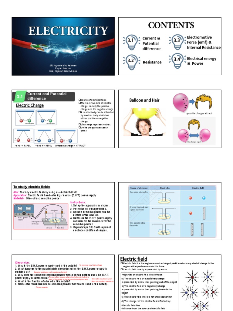 Electricity Concepts for Class 10 Physics | PDF | Electrical ...
