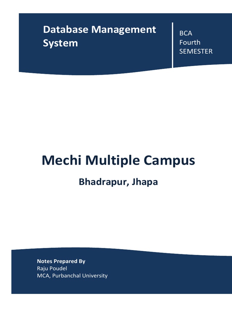DBMS Complete Note | Download Free PDF | Databases | Relational Database