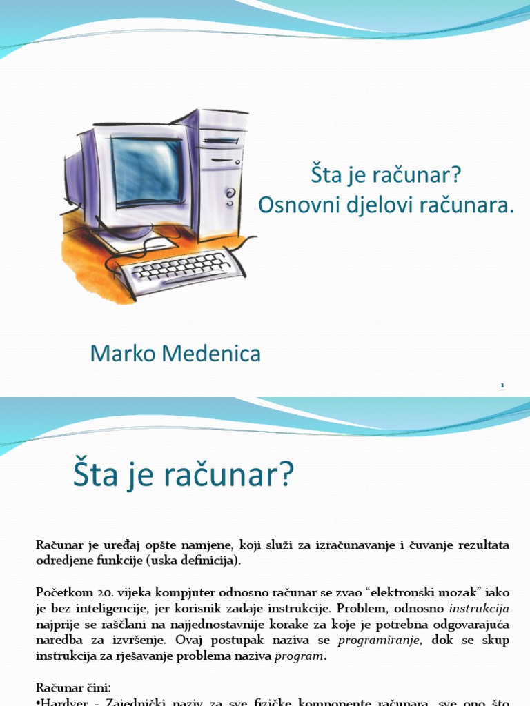 1.osnovni Djelovi Racunara | PDF