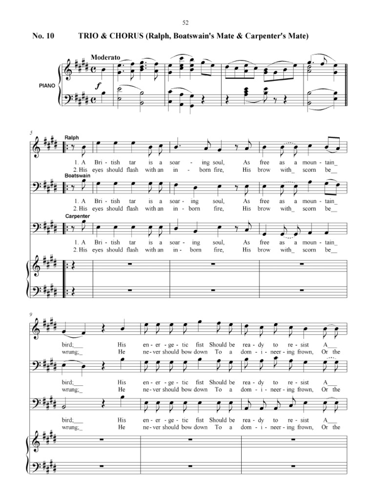 A British Tar - Sheet Music | PDF