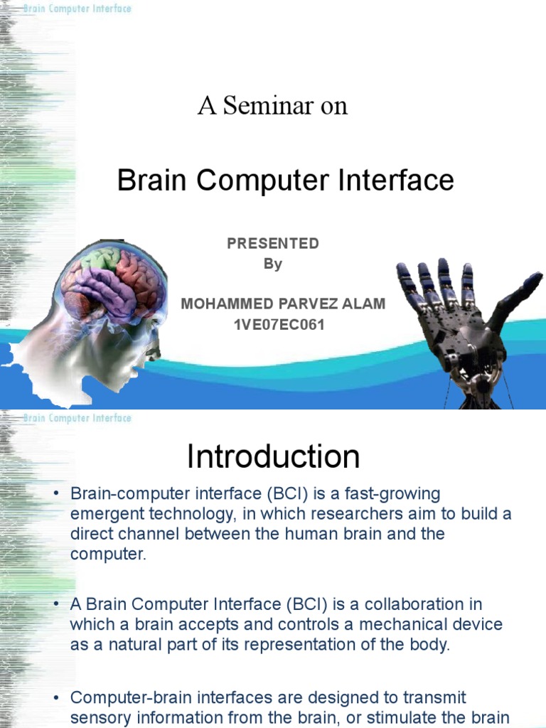 Brain-Computer Interface Overview | PDF | Computing | Brain
