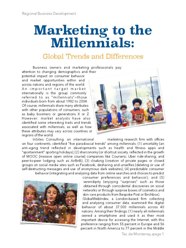 Marketing Strategies for Millennials | PDF | Millennials | Popular ...