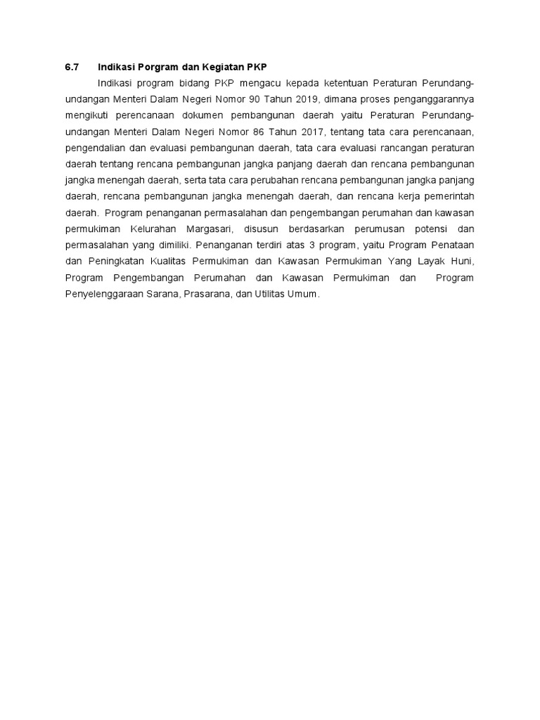5.1 Indikasi Program RP3KP Kelurahan Margasari | PDF