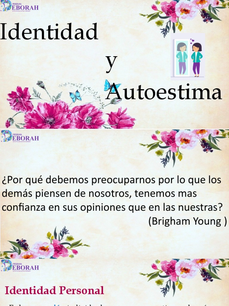 Identidad y Autoestima Charla para Mujeres | PDF | Autoestima | Psique ...