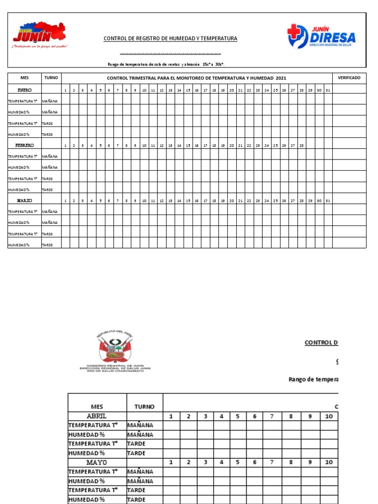 Formato de Temperatura y Humedad | PDF
