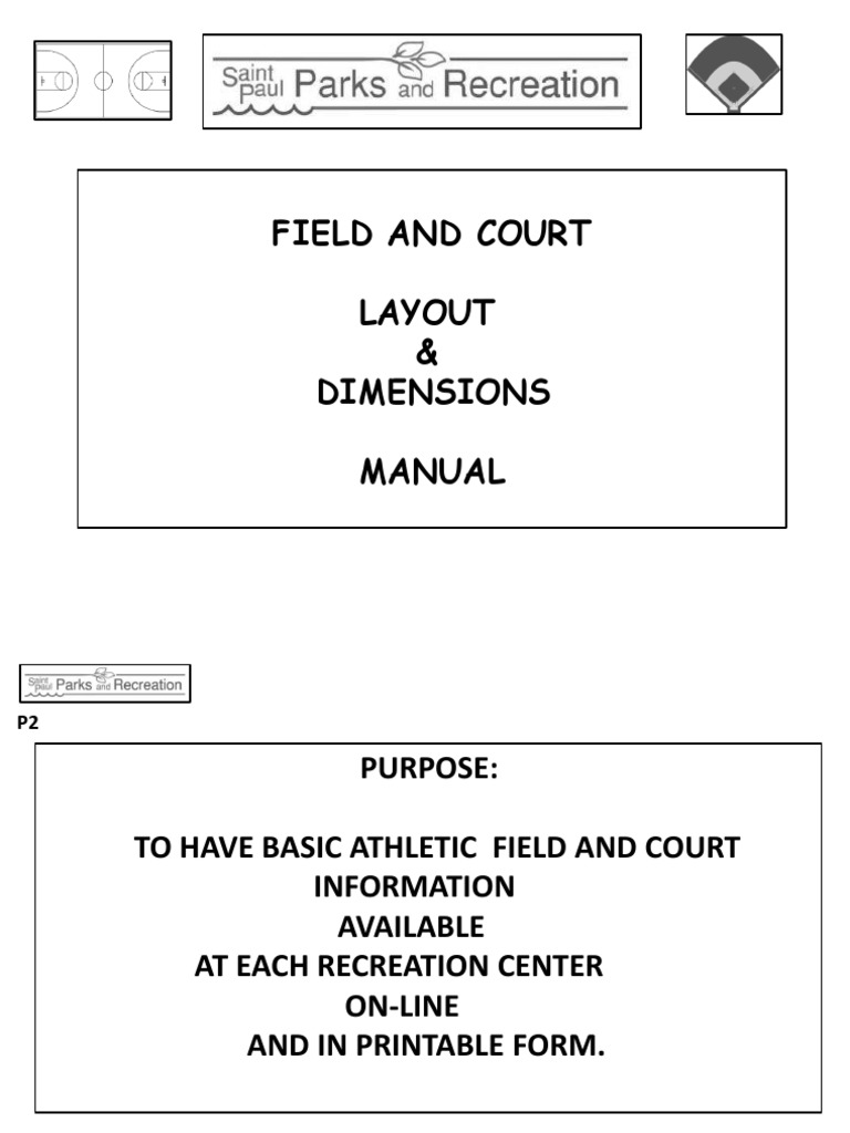 Field and Court Layout Dimensions Maintenance Manual | PDF | Baseball ...