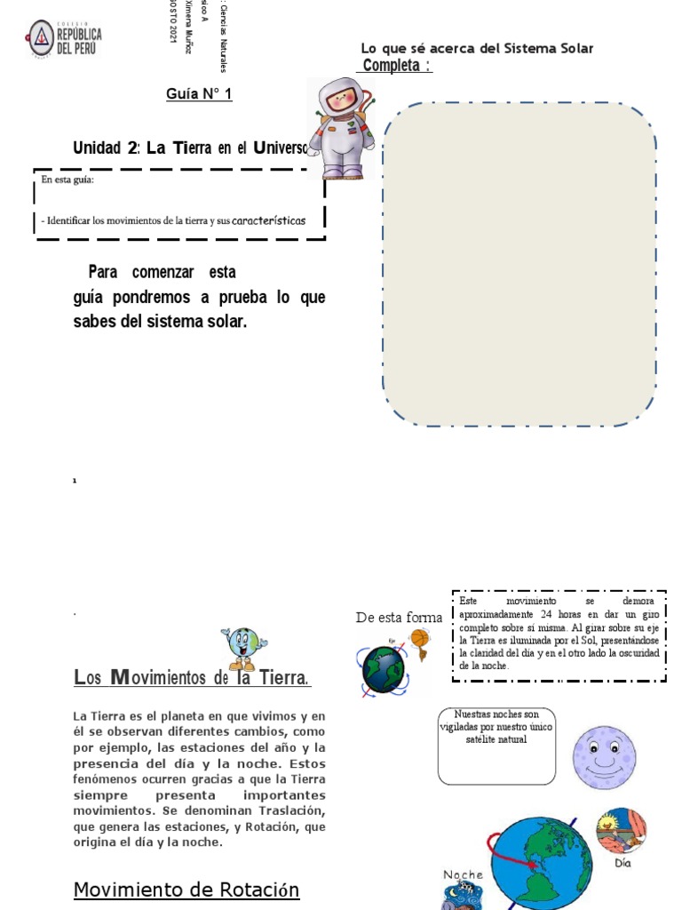 Guia 3A La Tierra y El Universo | PDF | Tierra | Ciencia planetaria