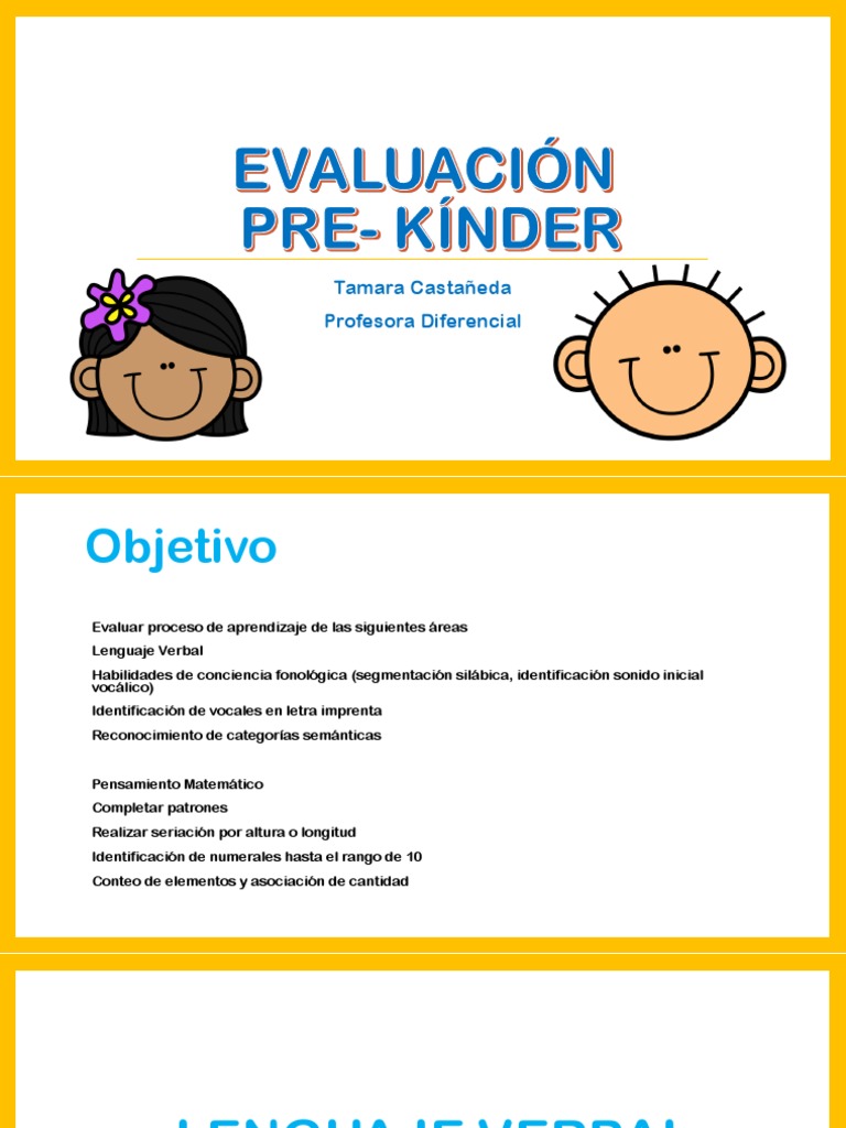 Evaluación Final Pre Kinder | PDF