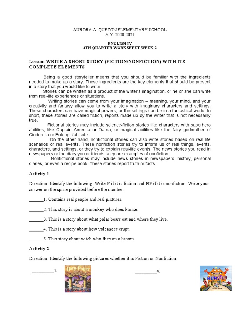 ENGLISH4 Worksheet q4 Week2 | PDF