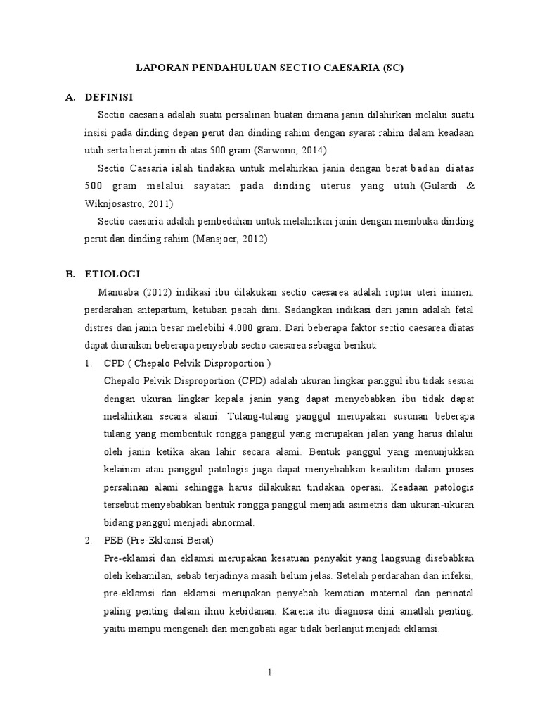 Panduan Lengkap Sectio Caesaria | PDF