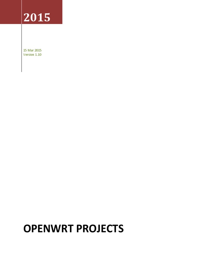 OpenWrt Project MaxPham 15mar2015 | PDF | Wi Fi | Android (Operating ...