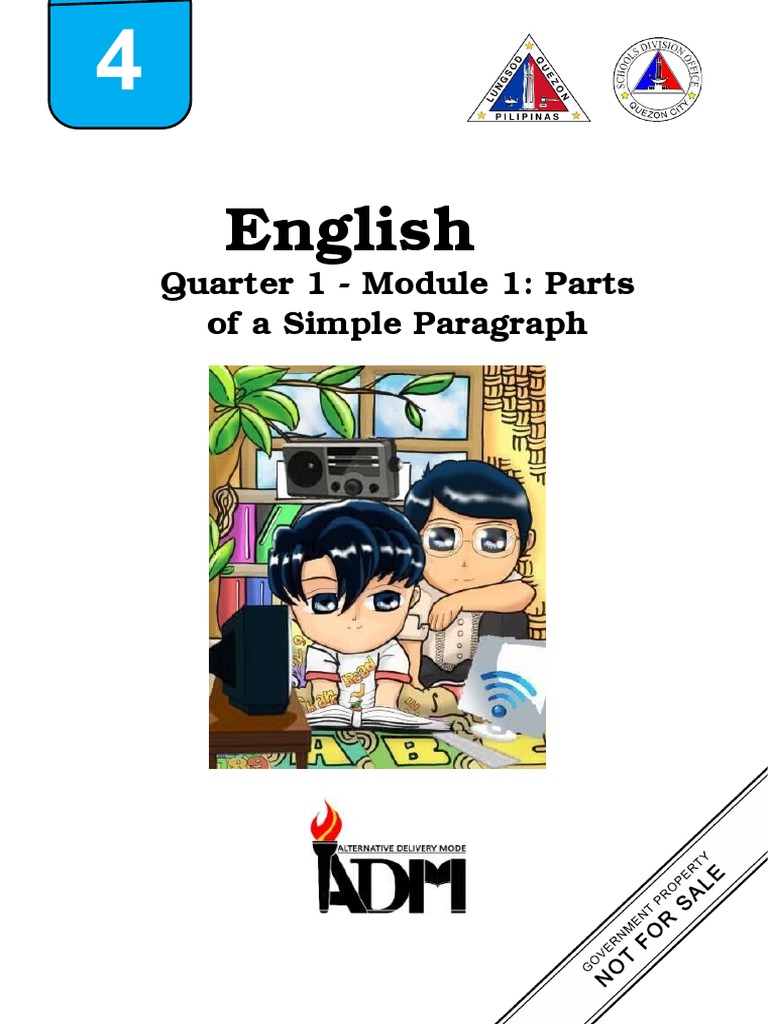 English: Quarter 1 - Module 1: Parts of A Simple Paragraph | PDF ...
