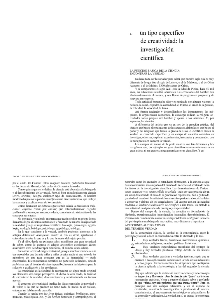 Libro 1 - Creatividad en La Investigacion Cientifica | PDF | Verdad ...
