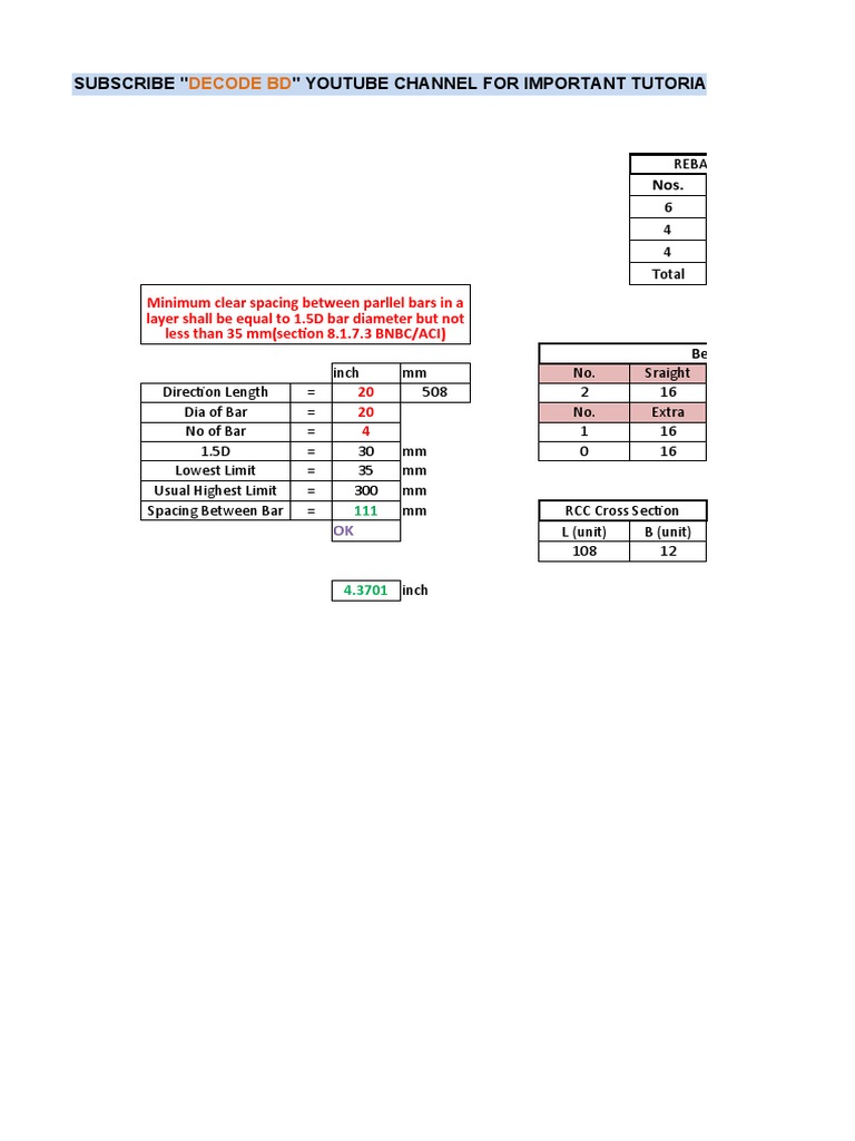 Reinforcement Calculation | PDF | Structural Engineering | Building ...