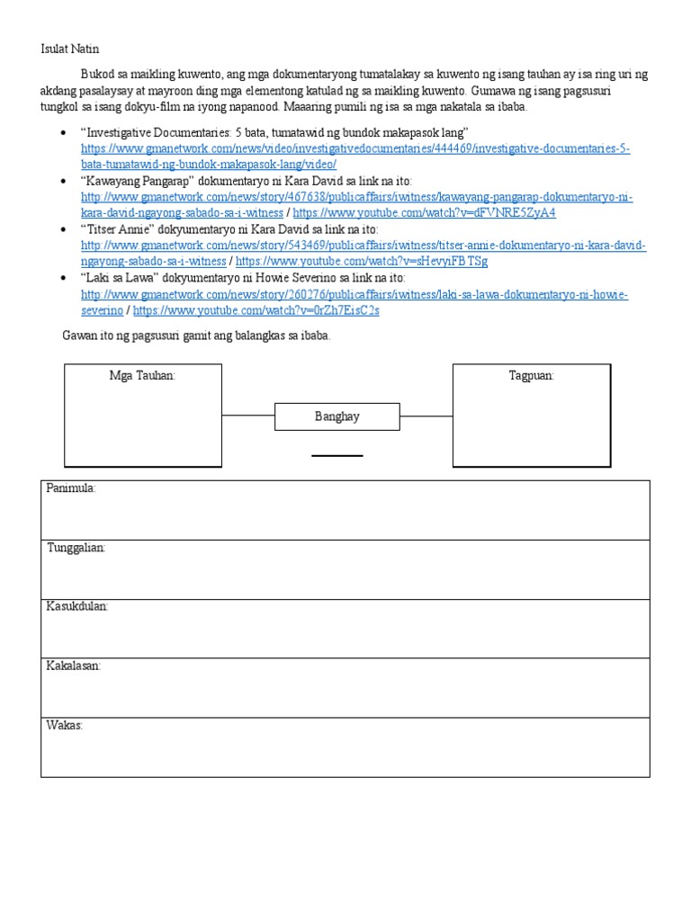 Nasusuri Ang Isang Dokyu Film o Freeze Story | PDF