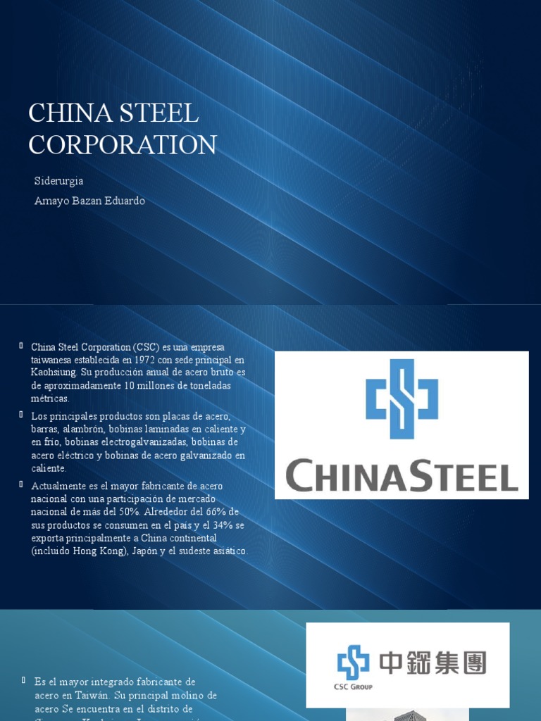 China Steel Corporation | PDF | Acero | Materiales
