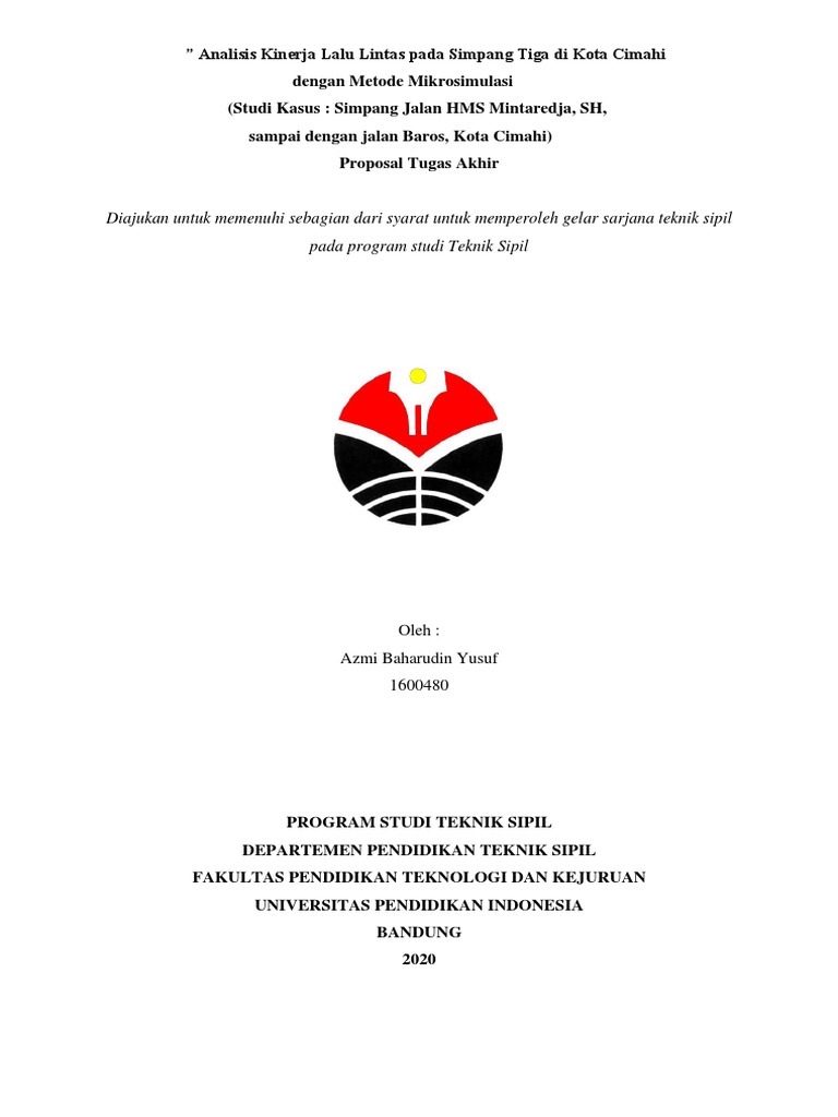 Proposal Tugas Akhir Jalan Raya Dan Transport | PDF