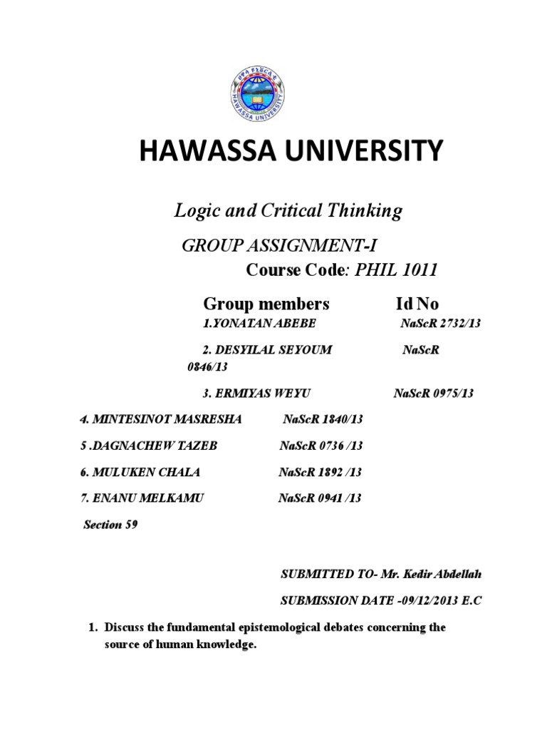 Logic and Critical Thinking | PDF | Argument | Epistemology