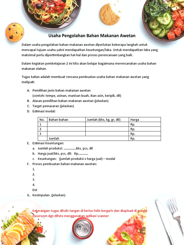 Rencana Usaha Makanan Awetan Efektif | PDF | Seni