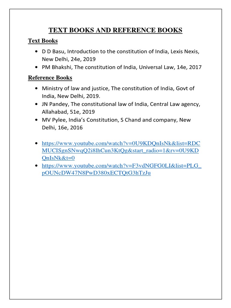 Text Books and Reference Books | PDF