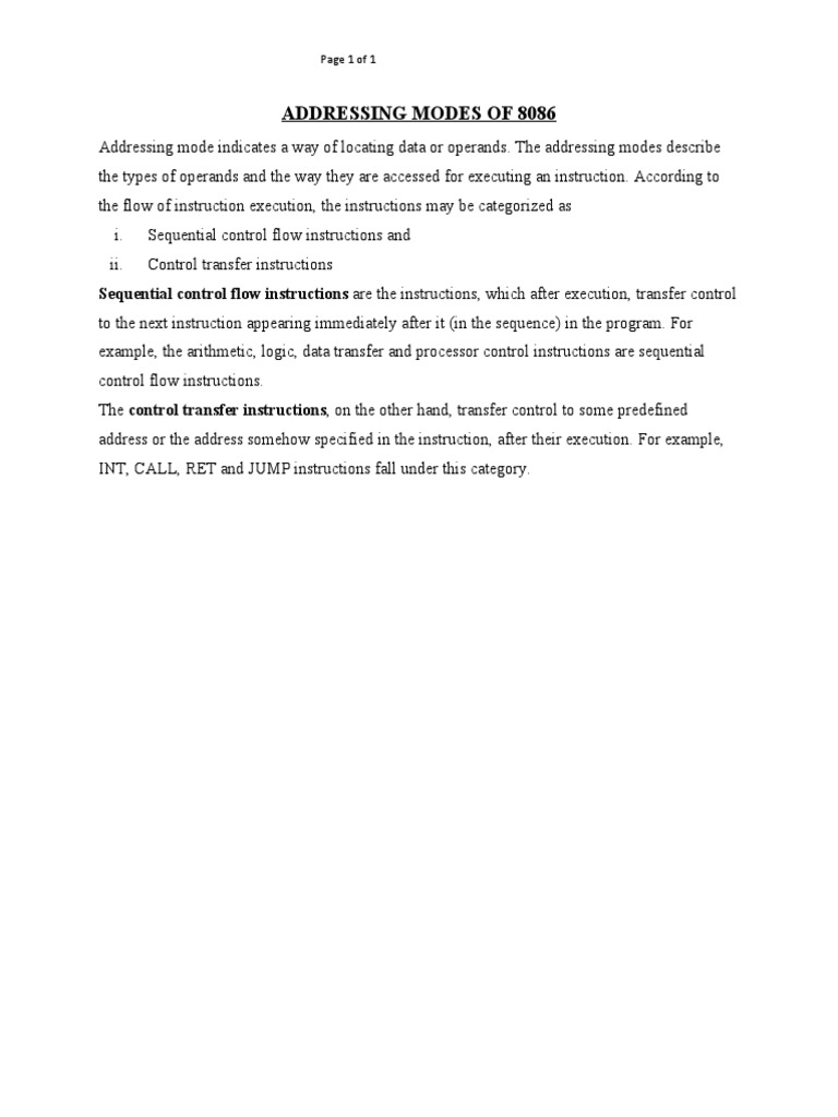 Lecture 3a - Intro To Addressing Modes | PDF