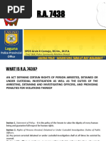 RA 7438 - Custodial Investigation | PDF | Right To Silence | Crime ...