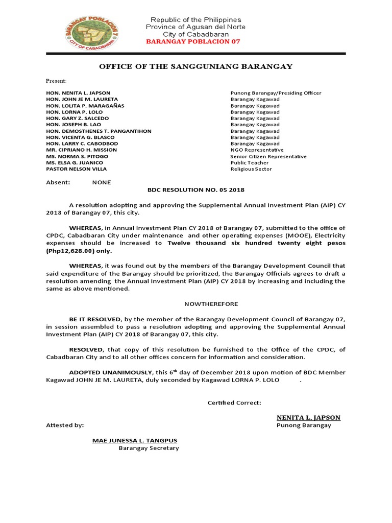 Office of The Sangguniang Barangay | PDF | Government