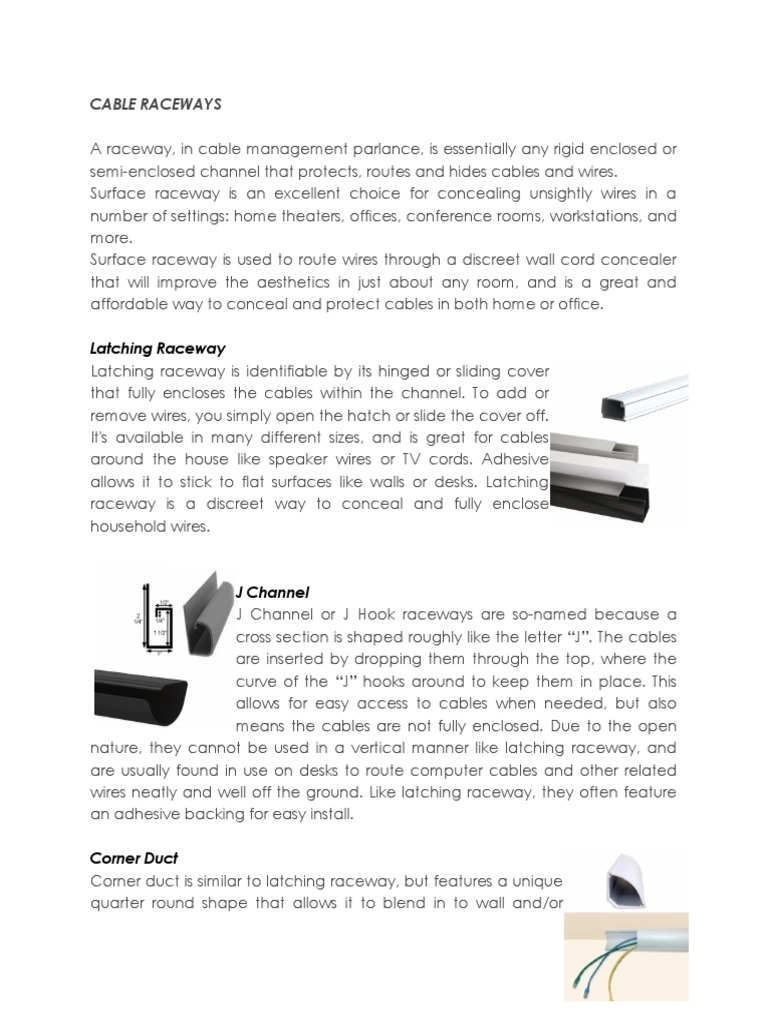 Types of Cable Raceways Explained | PDF | Cable Television | Electrical ...