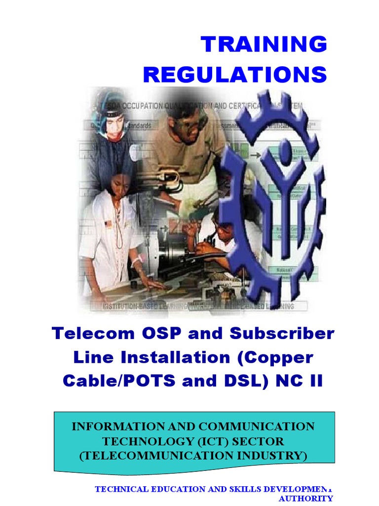 TR Telecom OSP and Subscriber Line Installation (Copper Cable POTS and ...